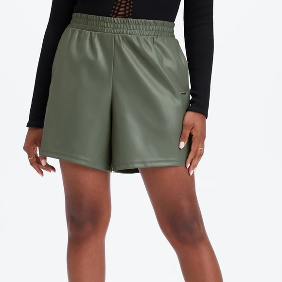 Fabletics | Shorts | Fabletics Vegan Leather Highwaisted Short | Poshmark